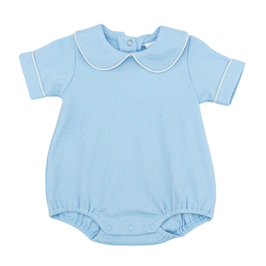 Knit Collared Bubble with Piping - Blue | Southern Proper Blanks – Tiny ...