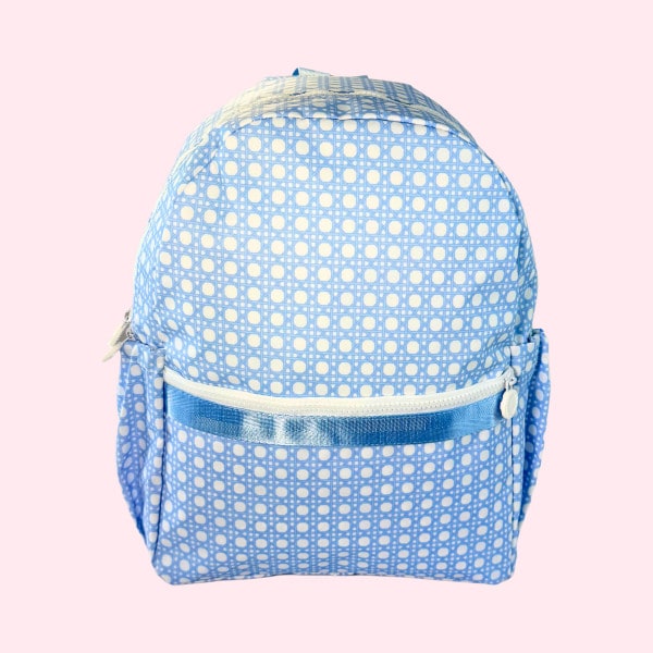 Wipeable Backpack with Pockets - Blue Bungalow | Mint – Tiny Town Inc