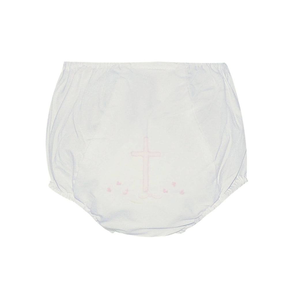 Landon Diaper Cover with Embroidery - Pink Cross | Baby Sen – Tiny Town Inc