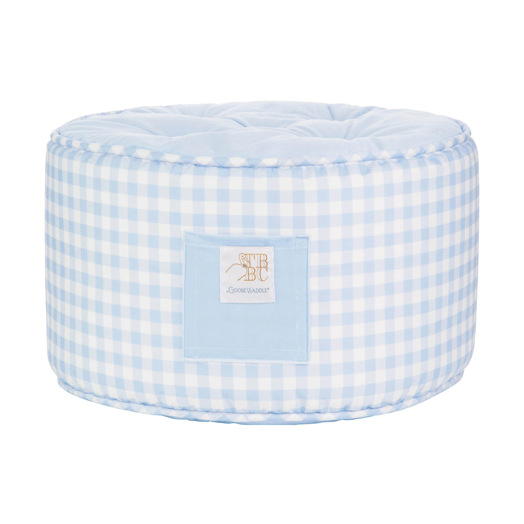 Buckhead Blue Gingham Pouf | Goosewaddle – Tiny Town Inc