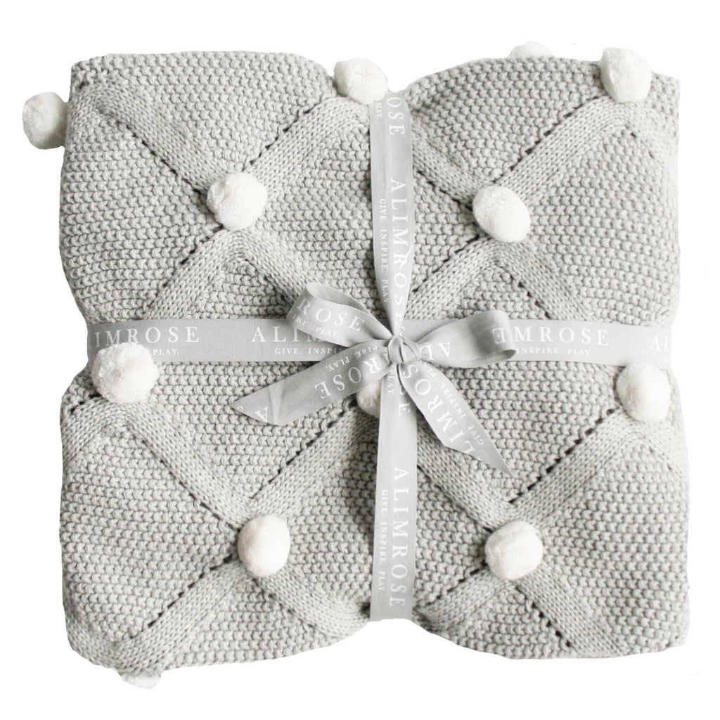 Pom Pom Stroller Blanket | Alimrose – Tiny Town Inc
